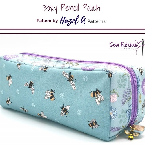 Boxy Pencil Pouch PDF Pattern PDF Pattern Sewing Project - Etsy