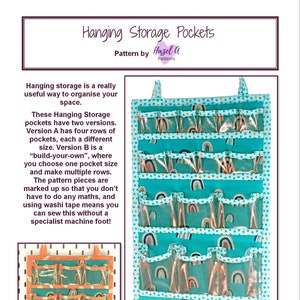 Hanging Storage Pockets PDF Pattern, Sewing Project, Sewing Pattern ...