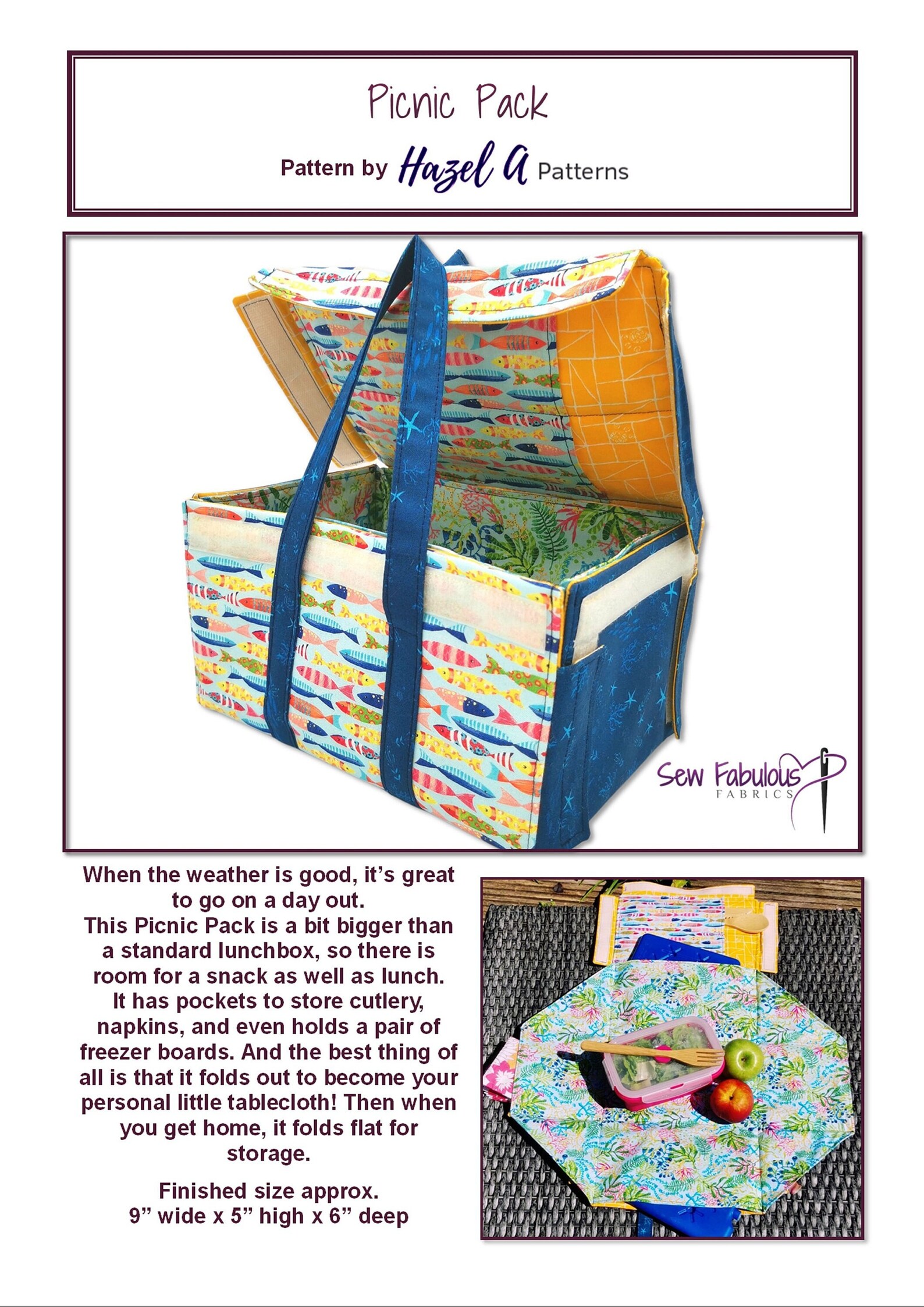 Picnic Pack PDF Pattern, Sewing Pattern, PDF Project - Etsy Canada
