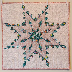 The Spring Blooms Star PDF Pattern, Mini Quilt Pattern, Sewing Pattern ...