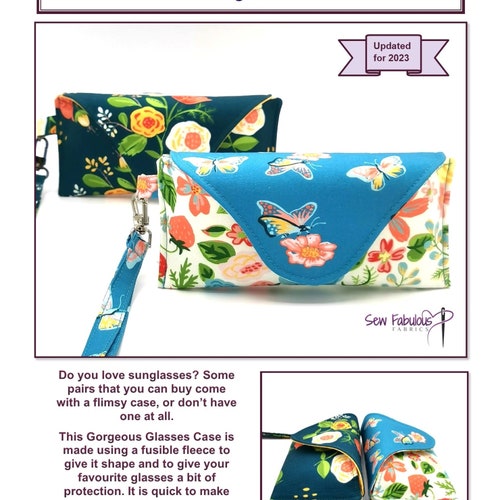 Gorgeous Glasses Case PDF Sewing Pattern PDF Pattern Sewing - Etsy