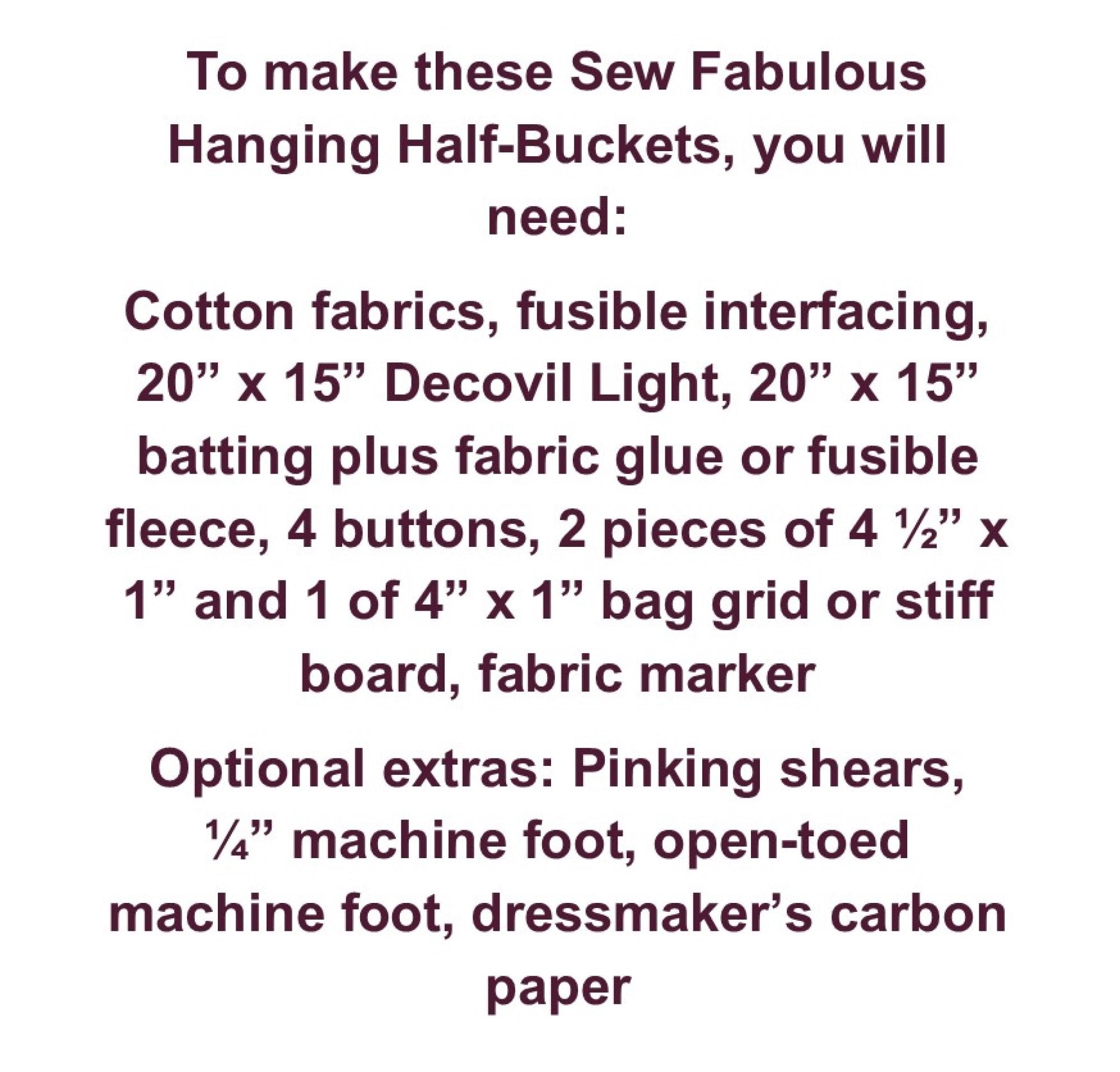 Hanging Half-buckets PDF Pattern, PDF, Storage Pattern, PDF Project - Etsy