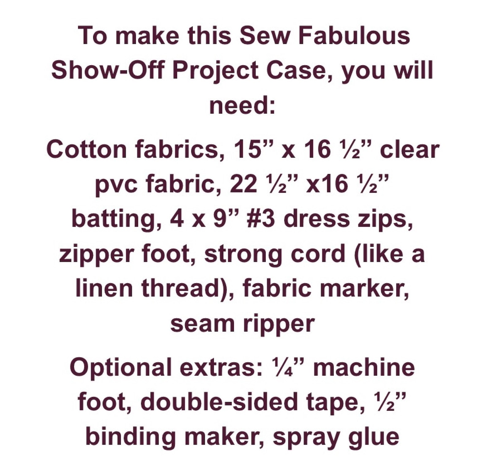 Show-off Project Case PDF, PDF Pattern, Sewing Pattern, PDF Project ...