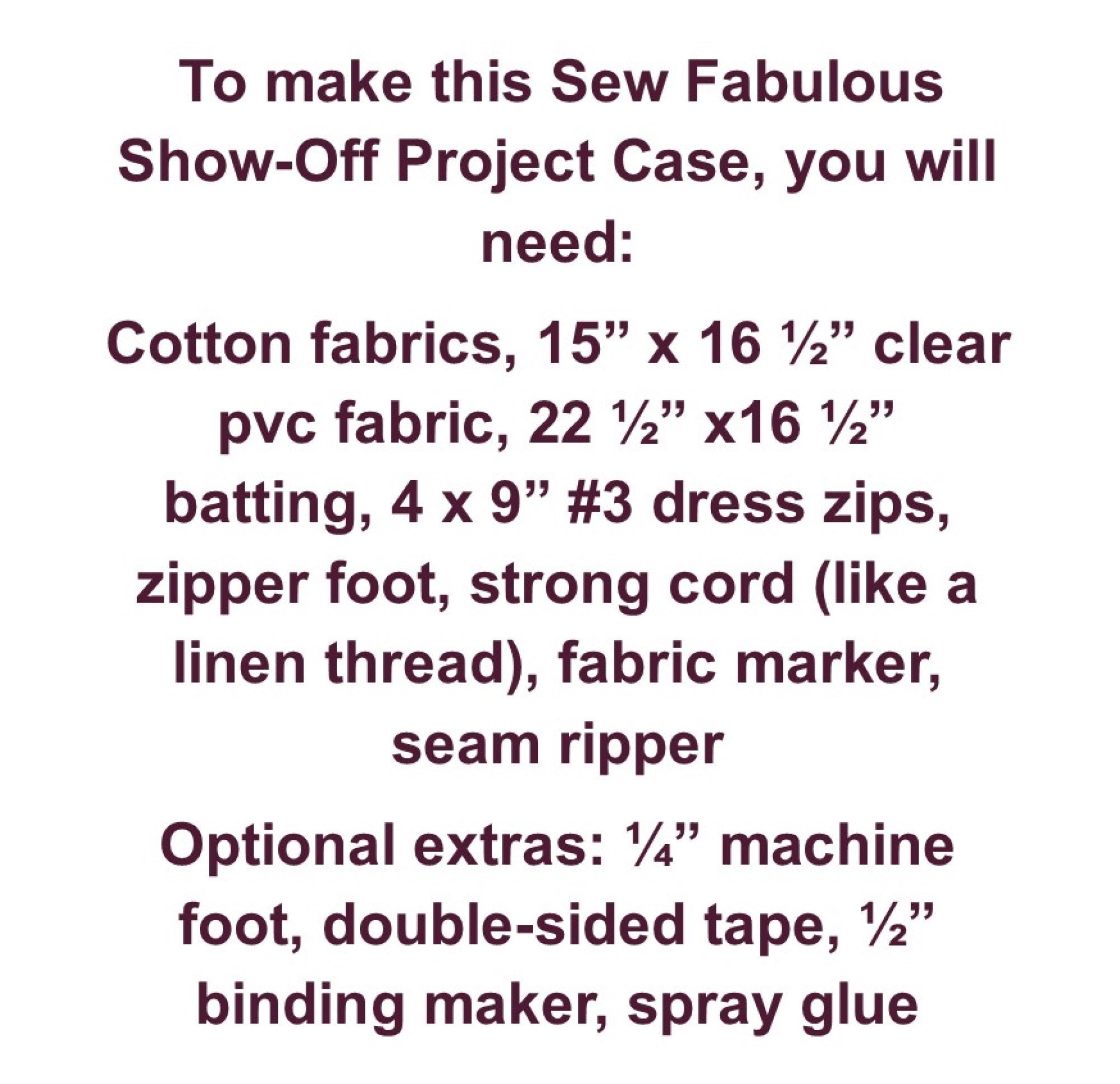Show-off Project Case PDF, PDF Pattern, Sewing Pattern, PDF Project ...