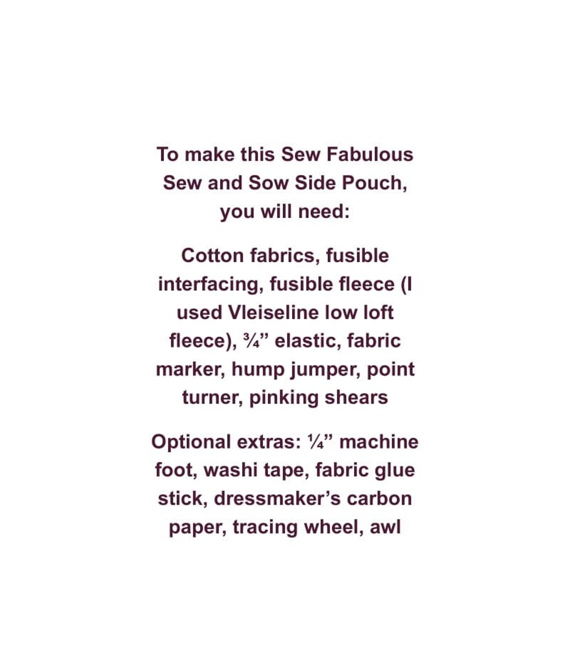 Sew and Sow Side Pouch PDF Pattern, PDF, Sewing Pattern, PDF Project - Etsy