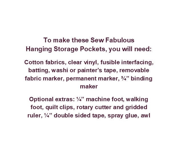 Hanging Storage Pockets PDF Pattern, Sewing Project, Sewing Pattern ...