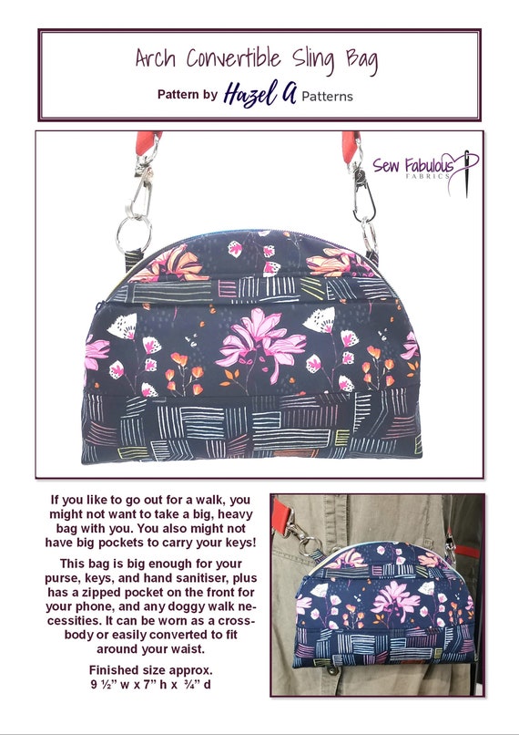 Arch Convertible Sling Bag PDF Sewing Pattern Sewing Project | Etsy