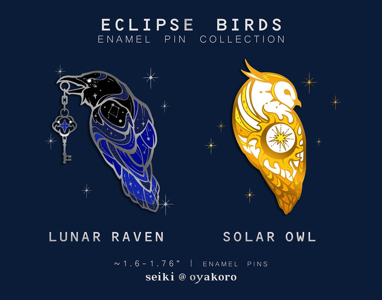 Eclipse Birds Pins - Etsy