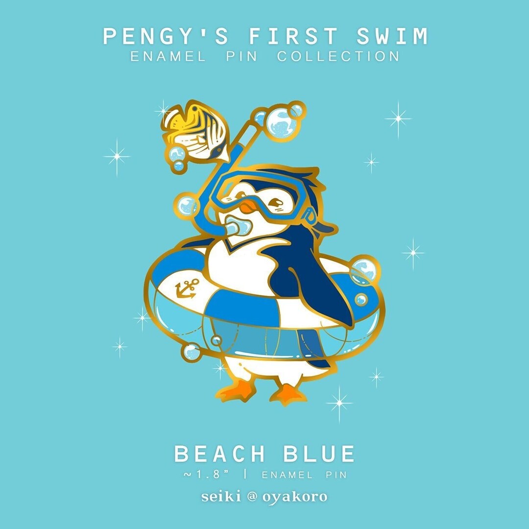 Pengy's First Swim Pin - Etsy