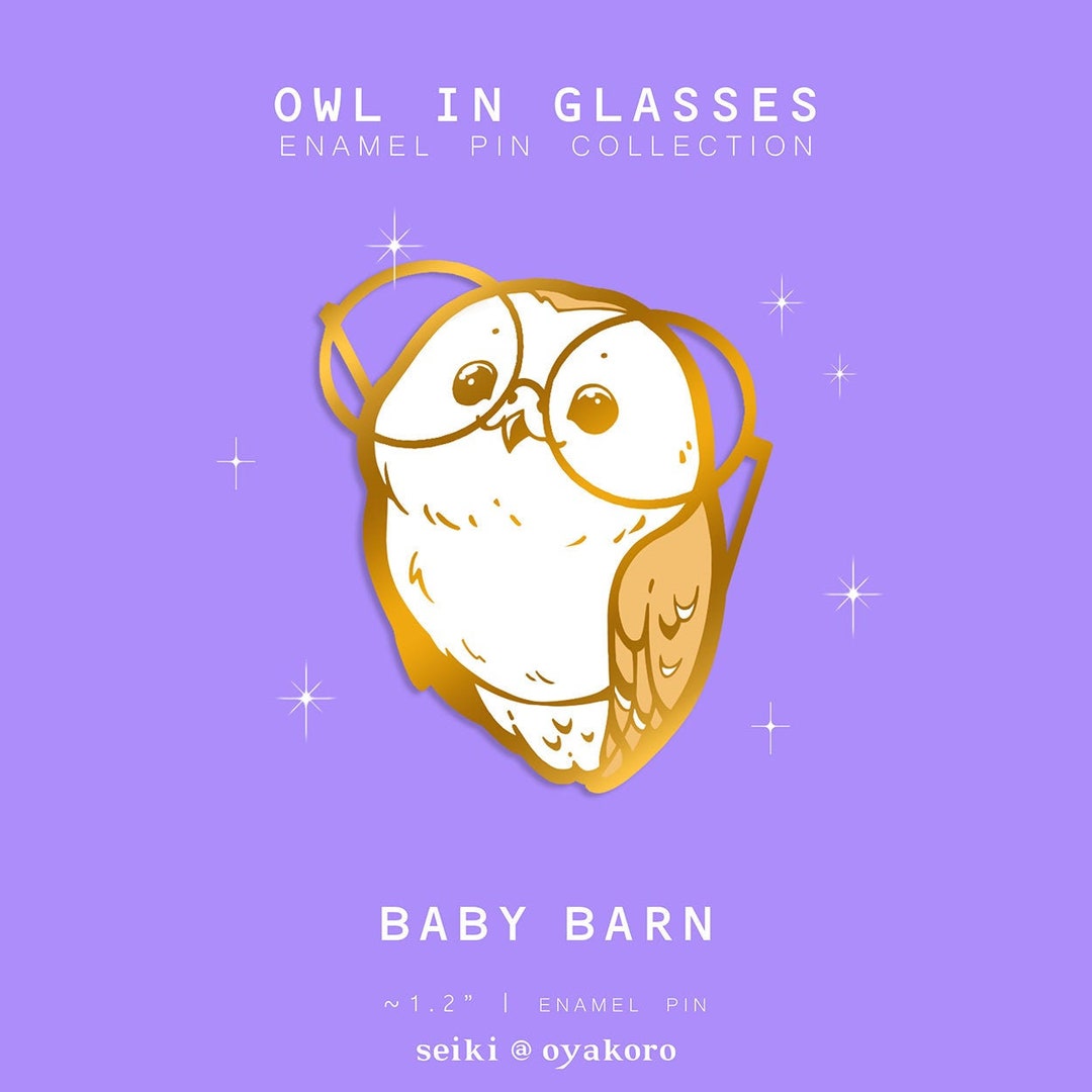 Owl In Glasses Pin Etsy