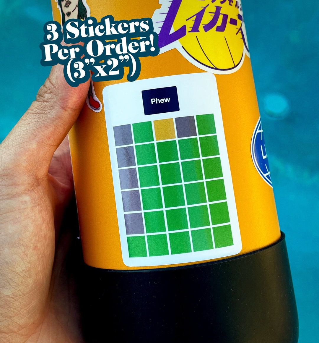 Wordle Stickers phew 3 Stickers per Order - Etsy