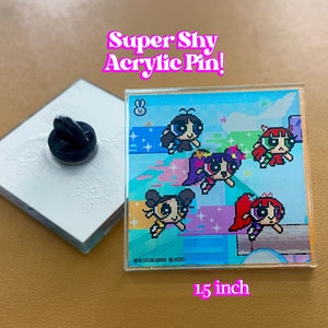 Newjeans Pin 뉴진스 'super Shy' 1.5x1.5 Acrylic - Etsy