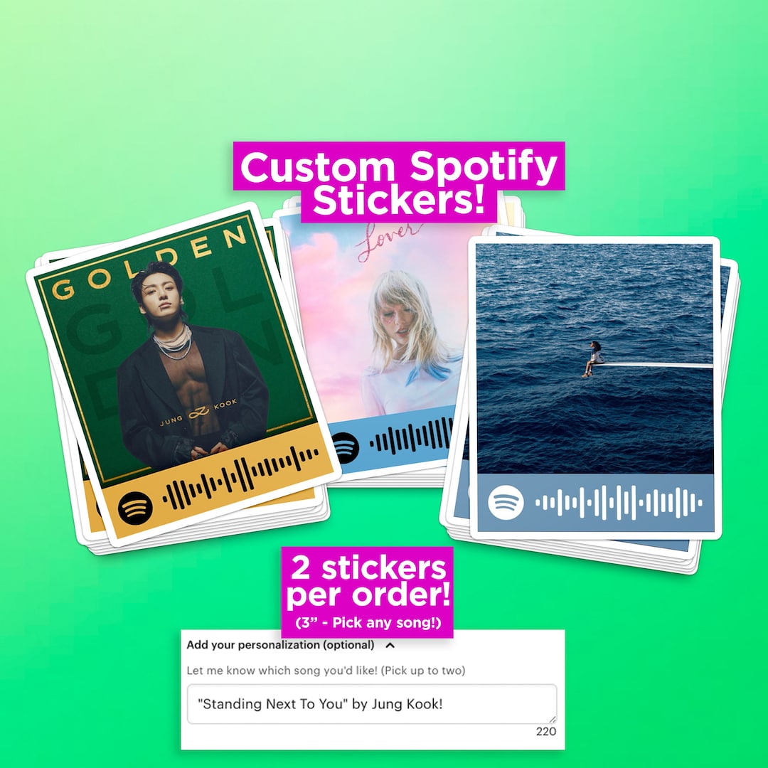 2 per Order Custom Spotify Stickers / 3 Inch / Pick Your - Etsy