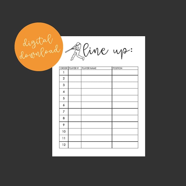 Printable Softball Positions - Etsy