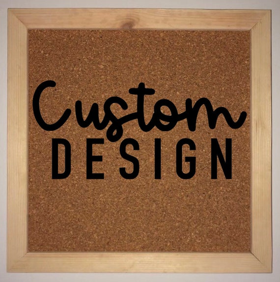 Custom Design Cork Board / Personalized Cork Board / Custom - Etsy