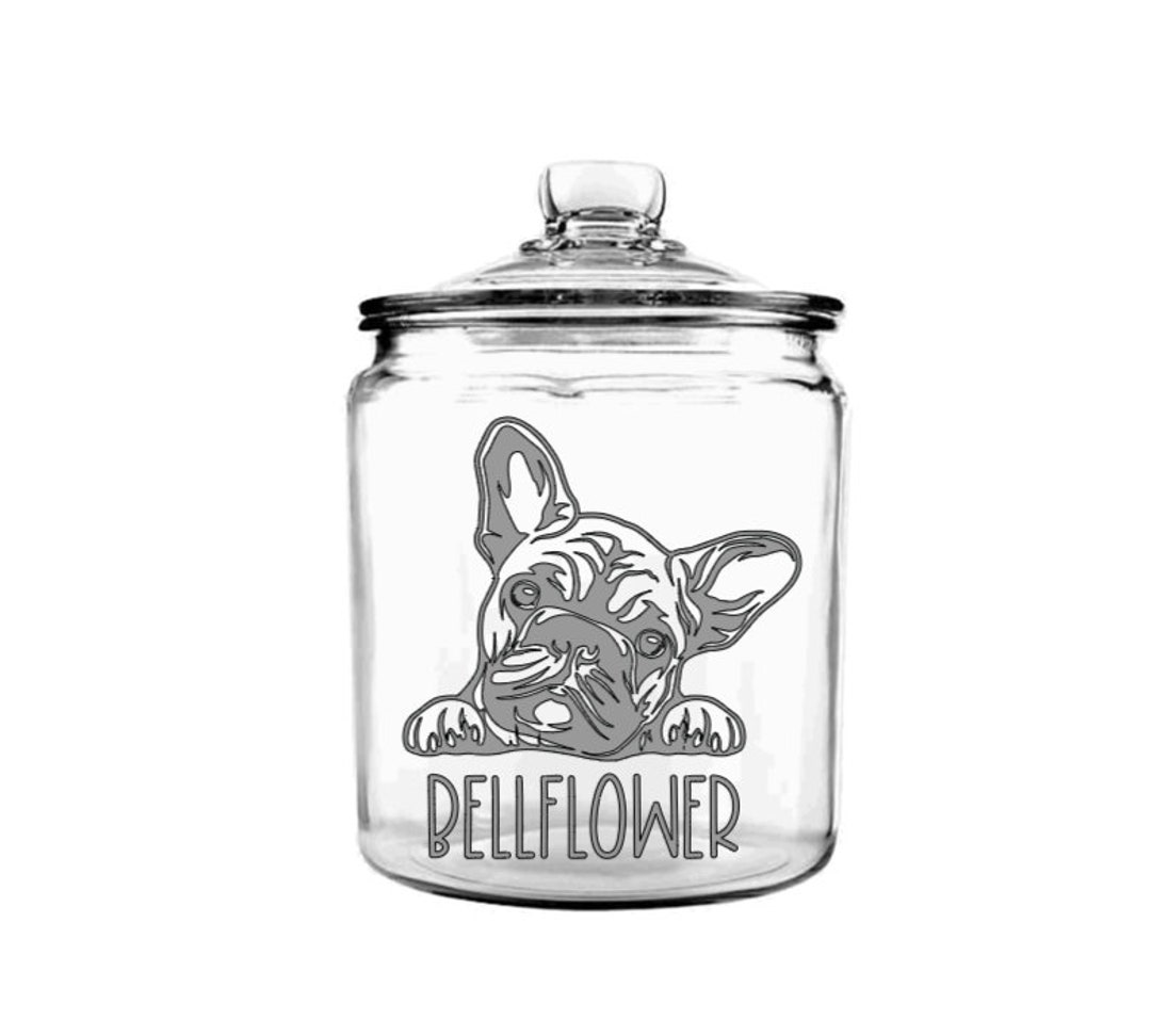 Custom Design Glass Pet Jar / Engraved Glass Jar / Etched Glass Jar ...