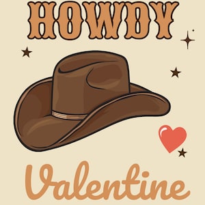 Cowboy Valentines Cards - Etsy