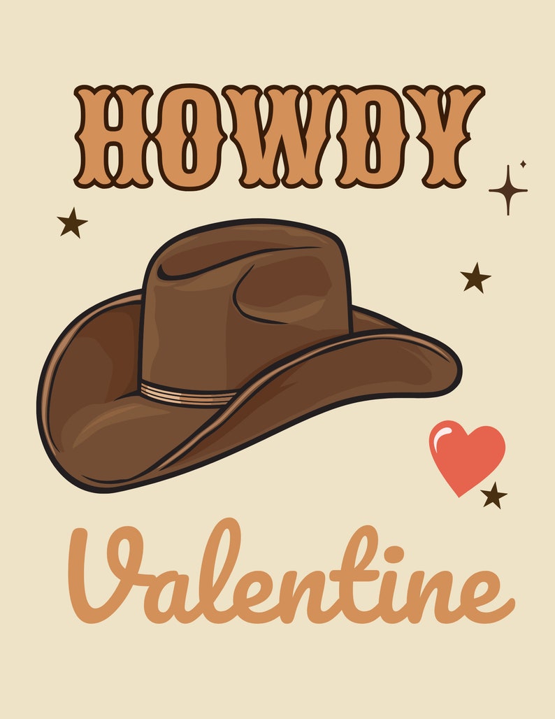 Cowboy Valentines Cards - Etsy