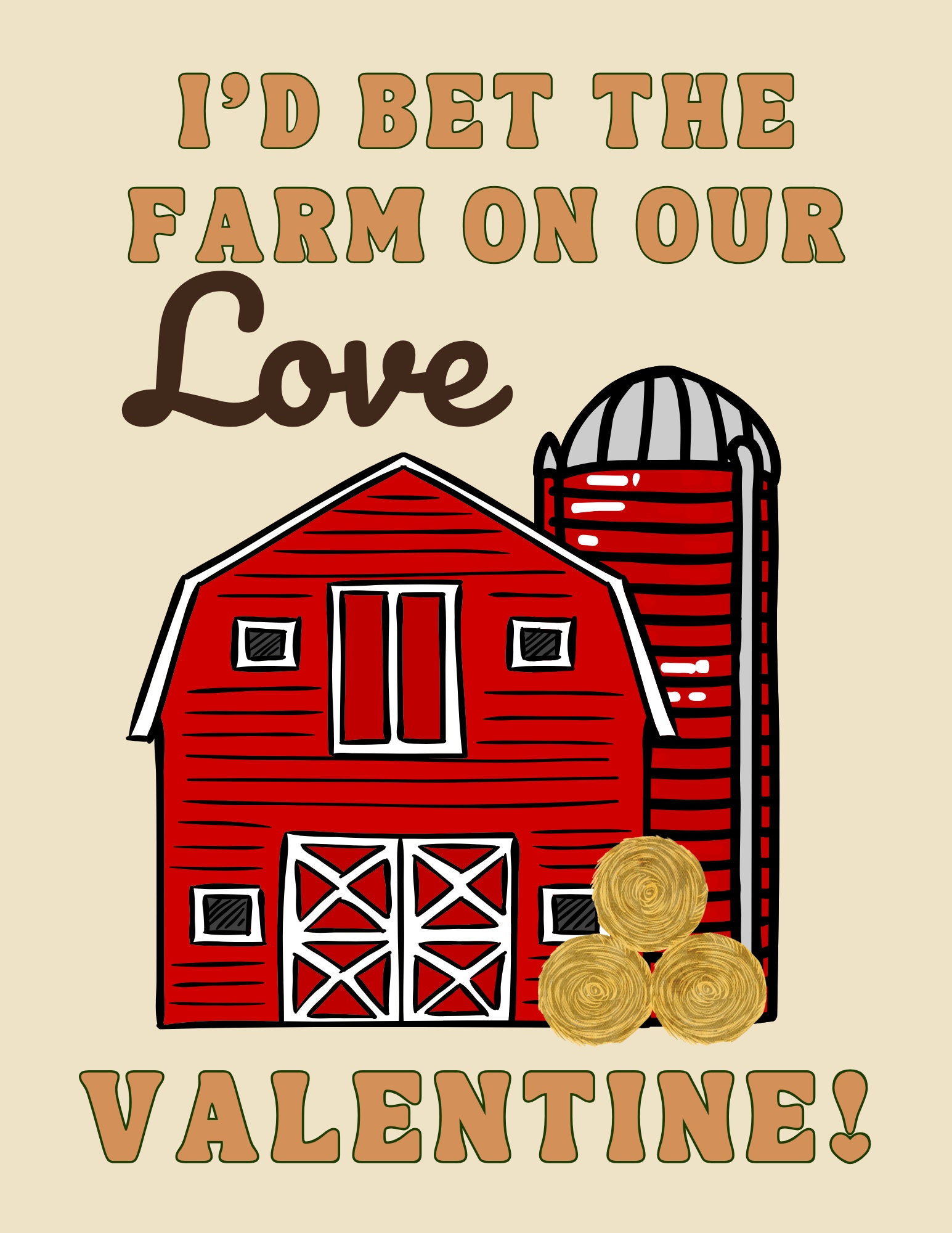 Farm Tractor Valentines Cards - Etsy