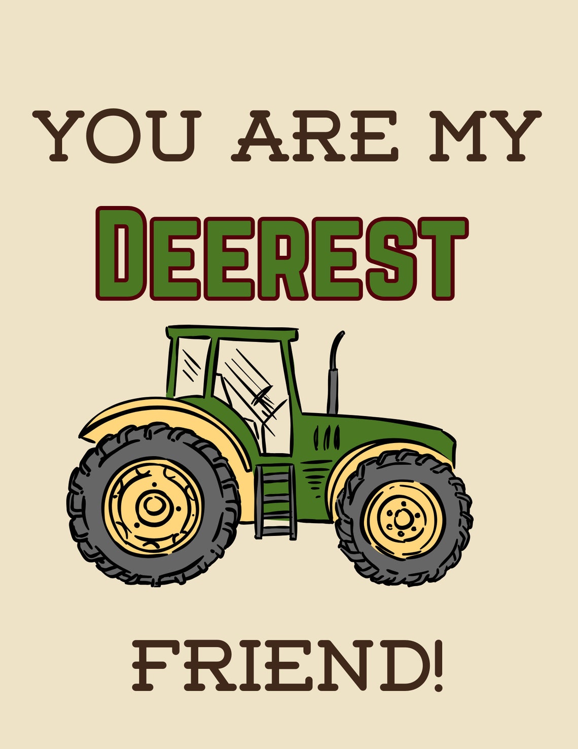 Farm Tractor Valentines Cards - Etsy