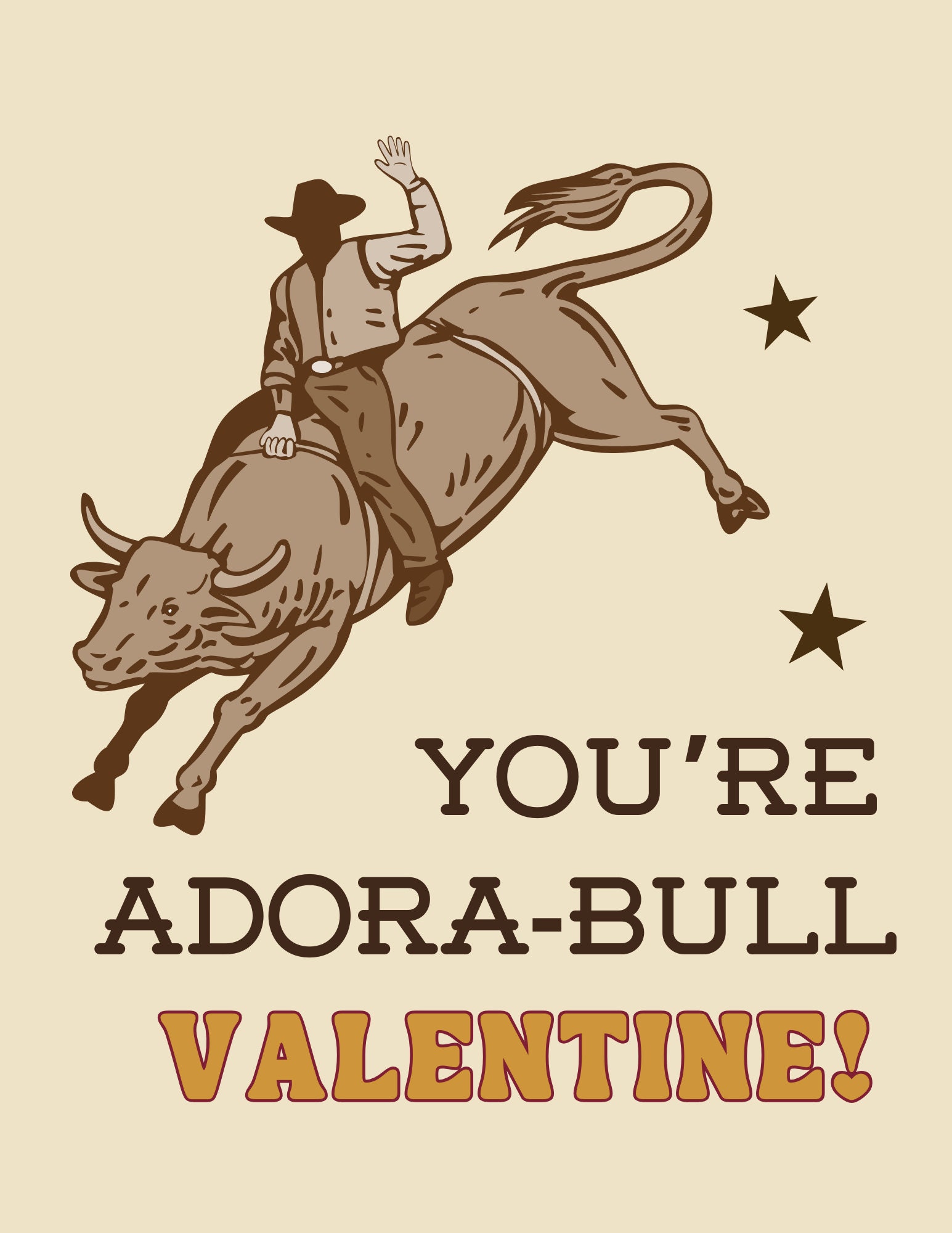 Cowboy Valentines Cards - Etsy