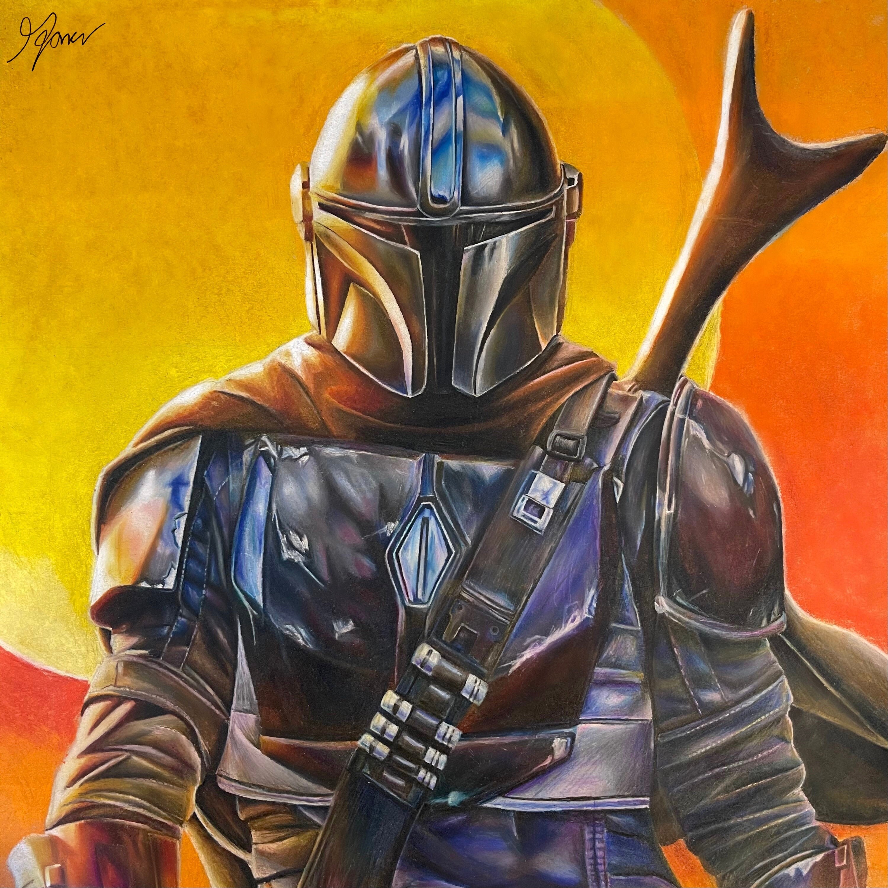 Star Wars Mandalorian Fine Art Print for Display the - Etsy