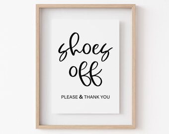 Shoes off Poster - Etsy
