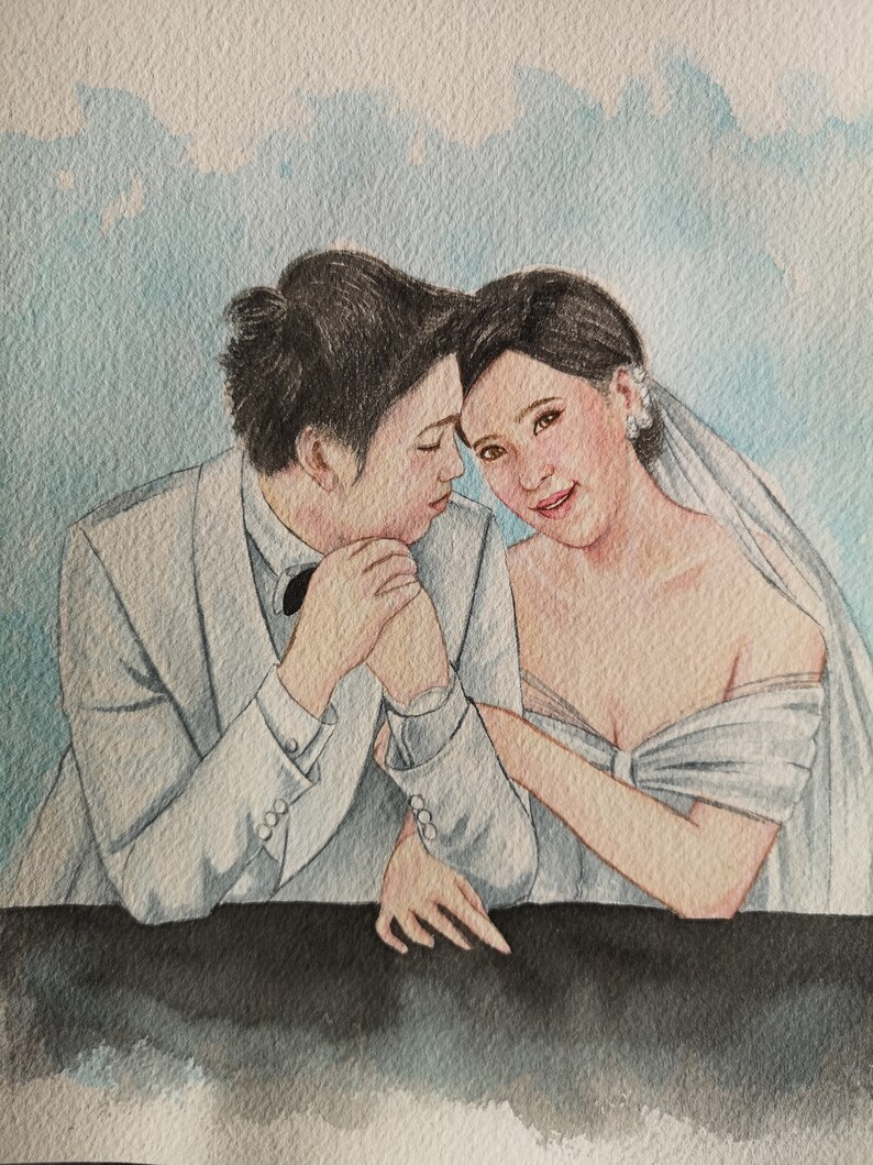 Hand Painting Custom Portrait or Couple Watercolor - Etsy