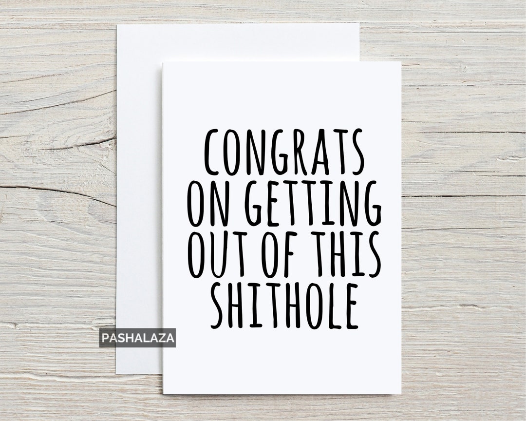 Funny Leaving Card for Work Colleague, Rude Leaving Card for Him or Her ...