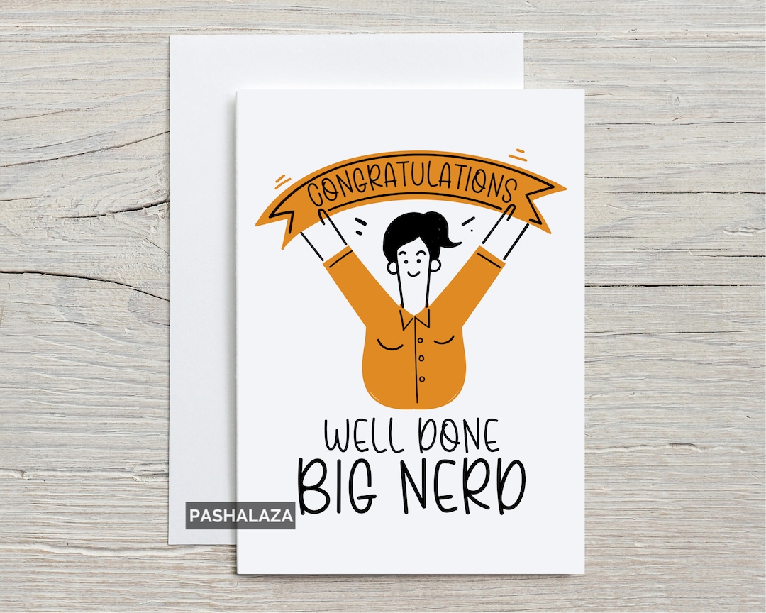 Funny Congrats Card Congratulations Card for Him or Her - Etsy