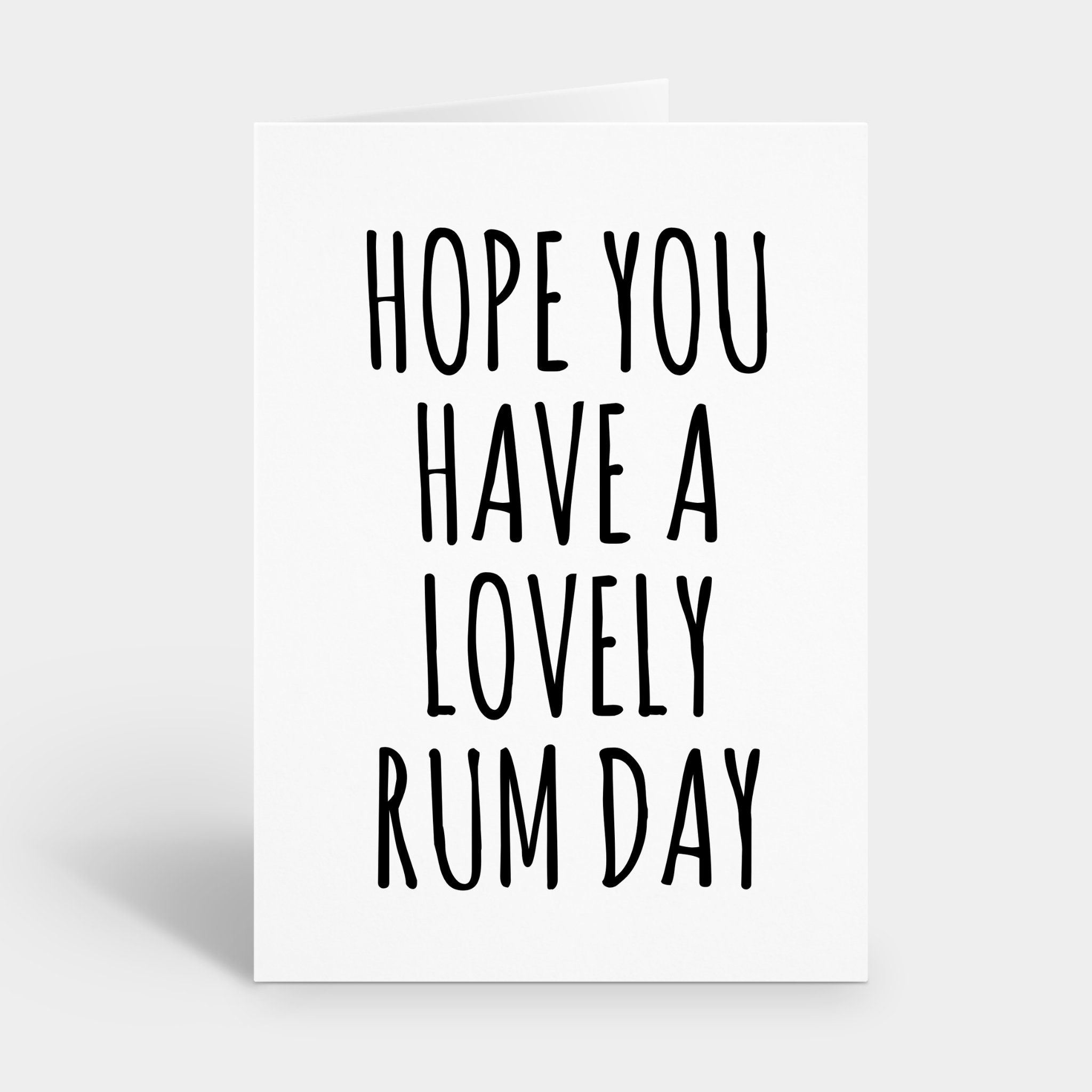 Rum Birthday Card for Her or Him Alcohol Drinking Quote | Etsy