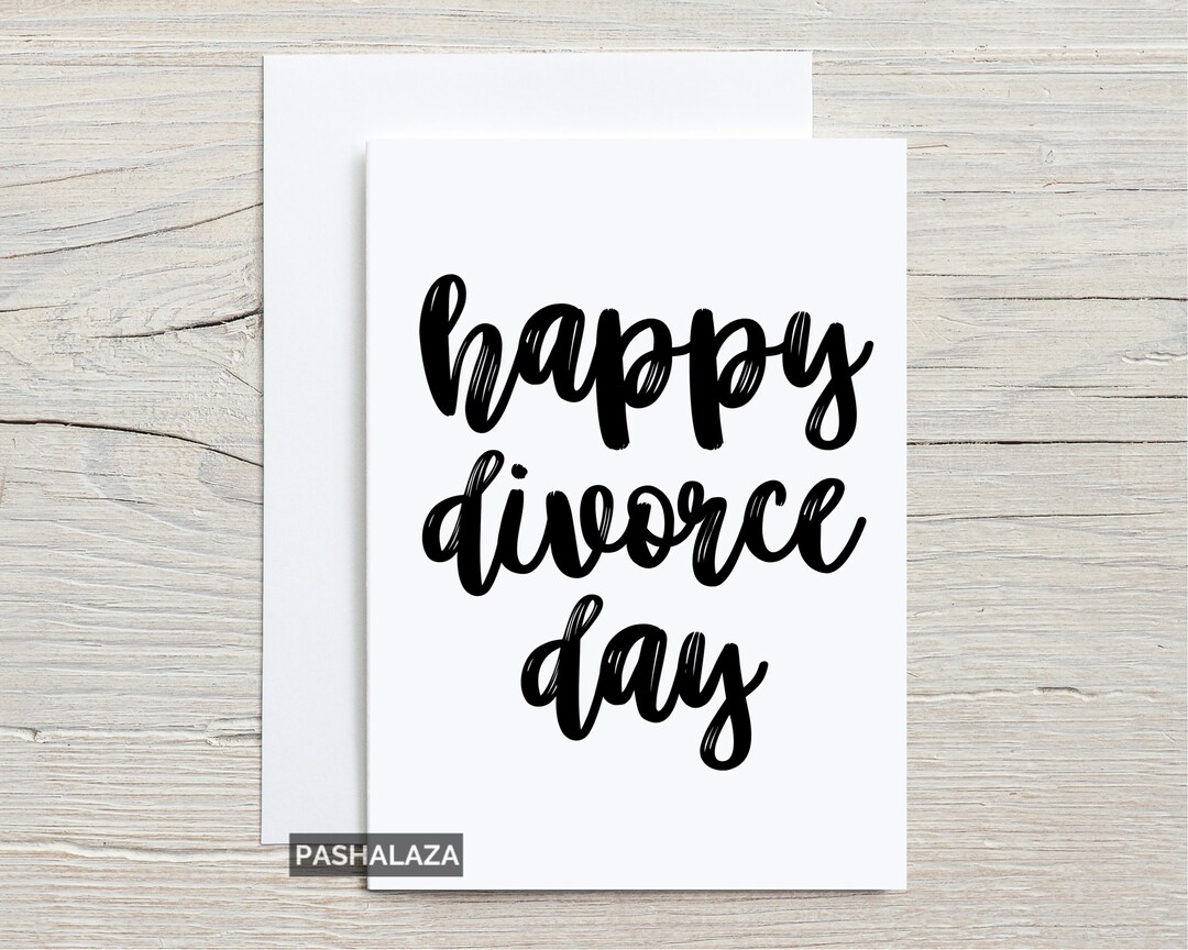 Tarjeta de felicitación del día del divorcio feliz tarjeta de - Etsy México
