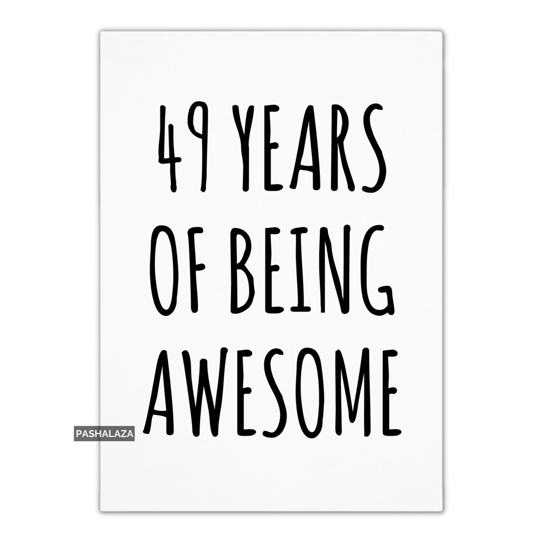 Funny 49th Birthday Card, Cheeky Humor - Etsy