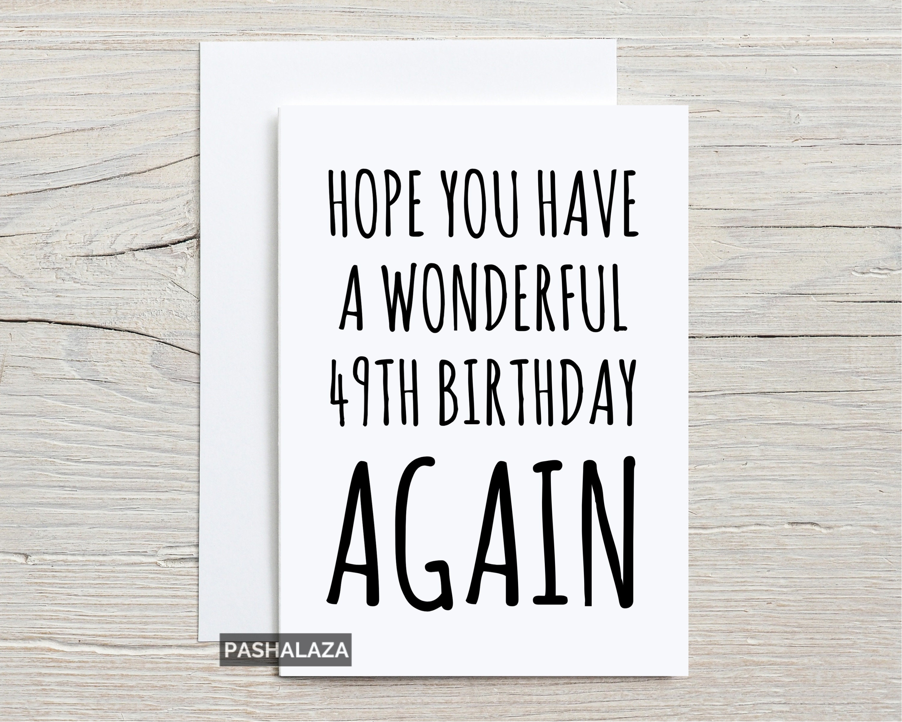 Funny 49th Birthday Card Cheeky Birthday Card For Her Or Him | Etsy