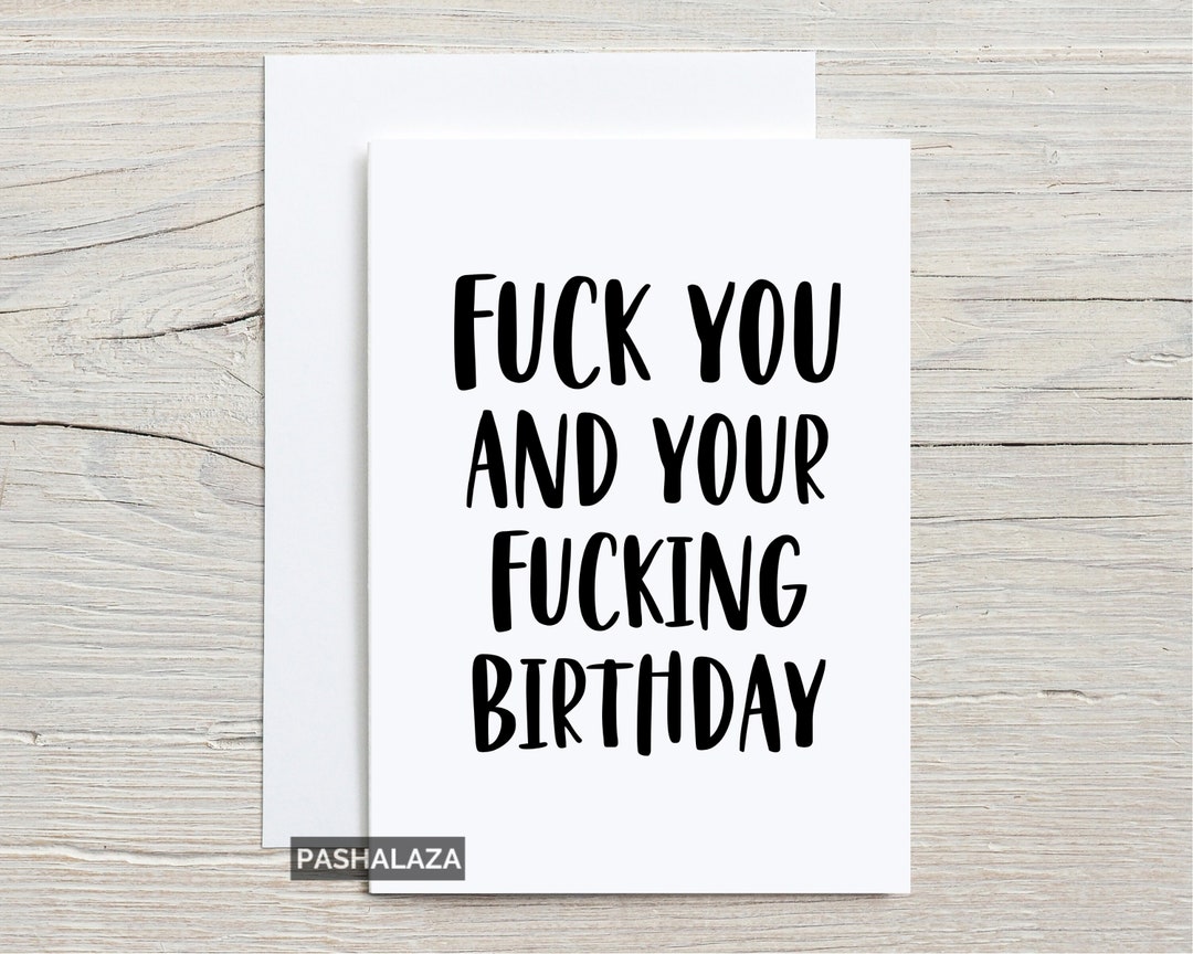 Funny Rude Birthday Card for Him or Her, Cheeky Joke Birthday Card for ...