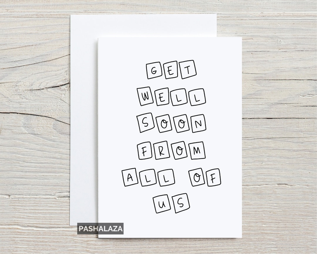 Get Well Card for Him or Her, Get Well Soon Card for Men & Women ...