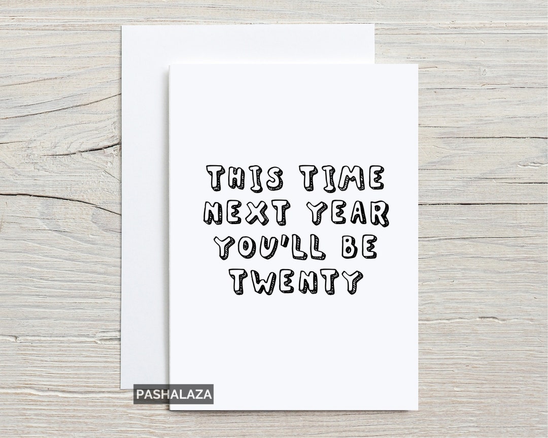Funny 19th Birthday Card for Him or Her, Unusual Card With Quote for ...