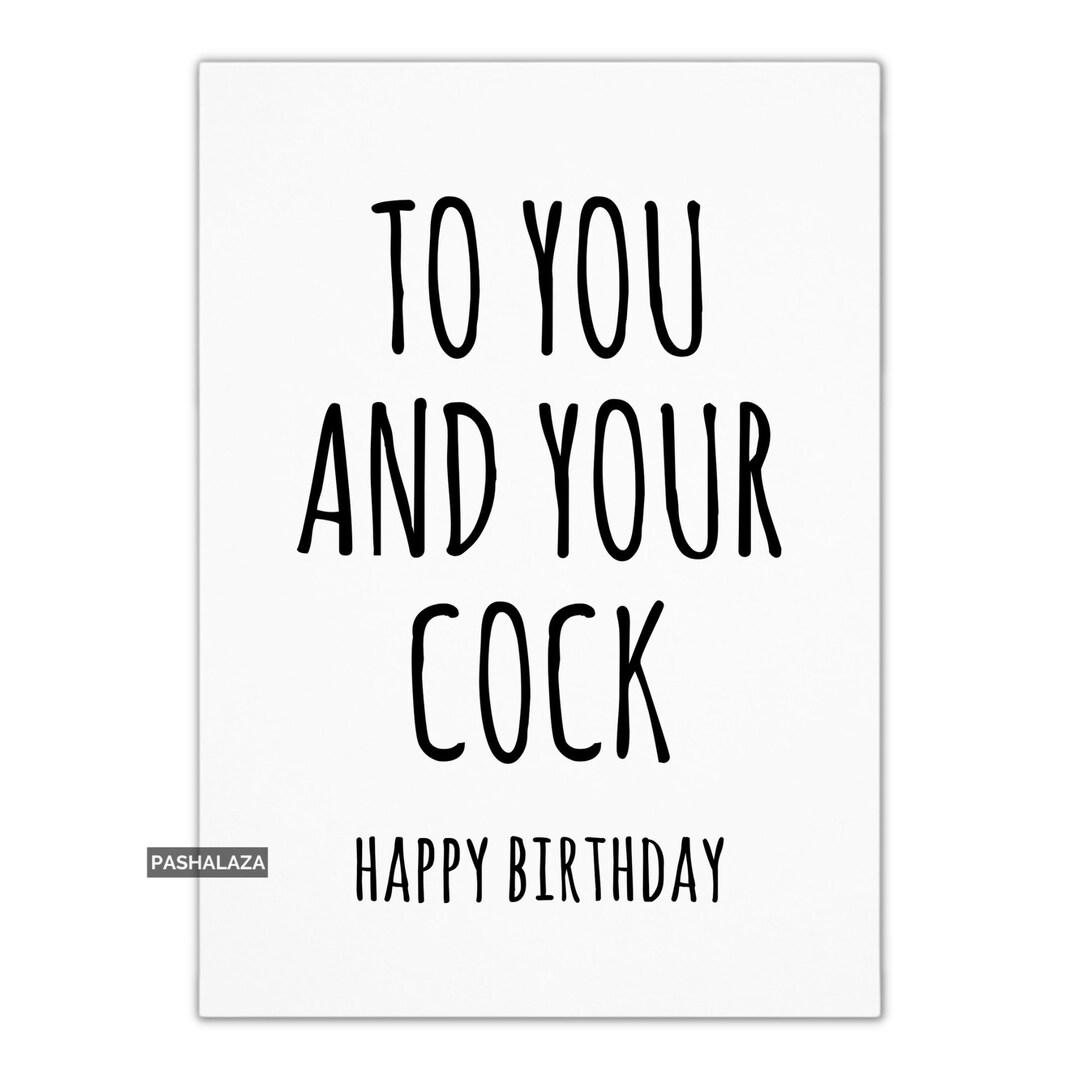 Funny Rude Birthday Card for Boyfriend or Husband, Birthday Cards for ...