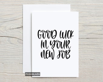 Good Luck Card Wishing You the Best of Luck Card Leaving - Etsy