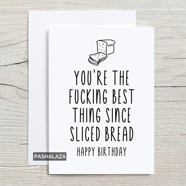 Funny Bread Birthday Card - Etsy UK