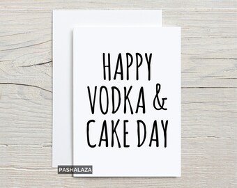 Vodka Birthday Card Funny Birthday Card Alcohol - Etsy UK