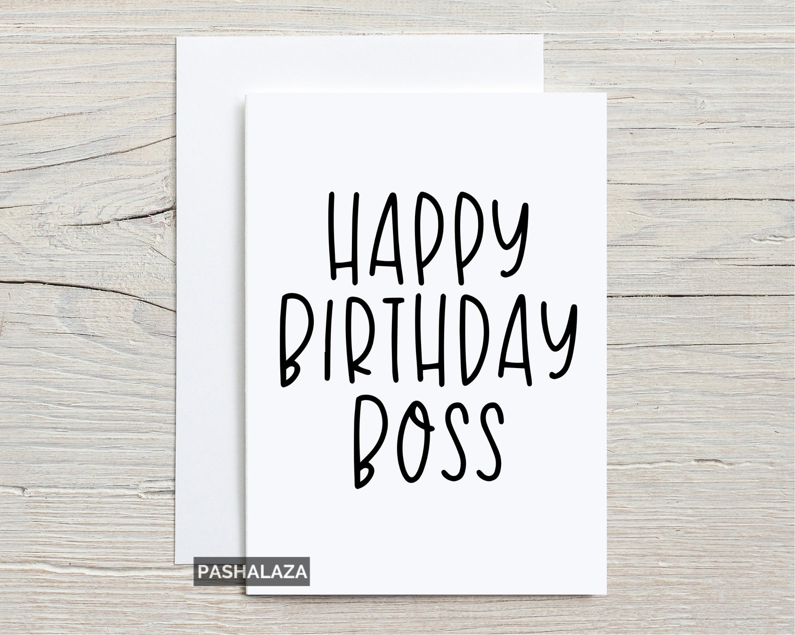 Feliz cumpleaños jefe tarjeta tipografía tarjeta de | Etsy