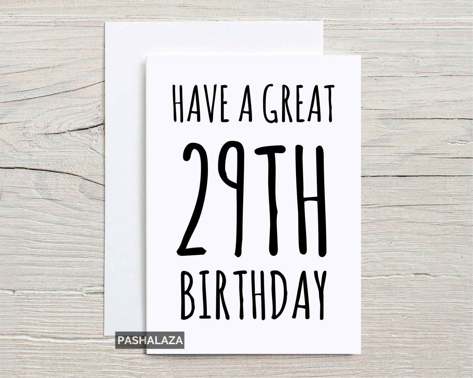 29th Birthday Card for Him or Her Birthday Card Age 29 | Etsy UK