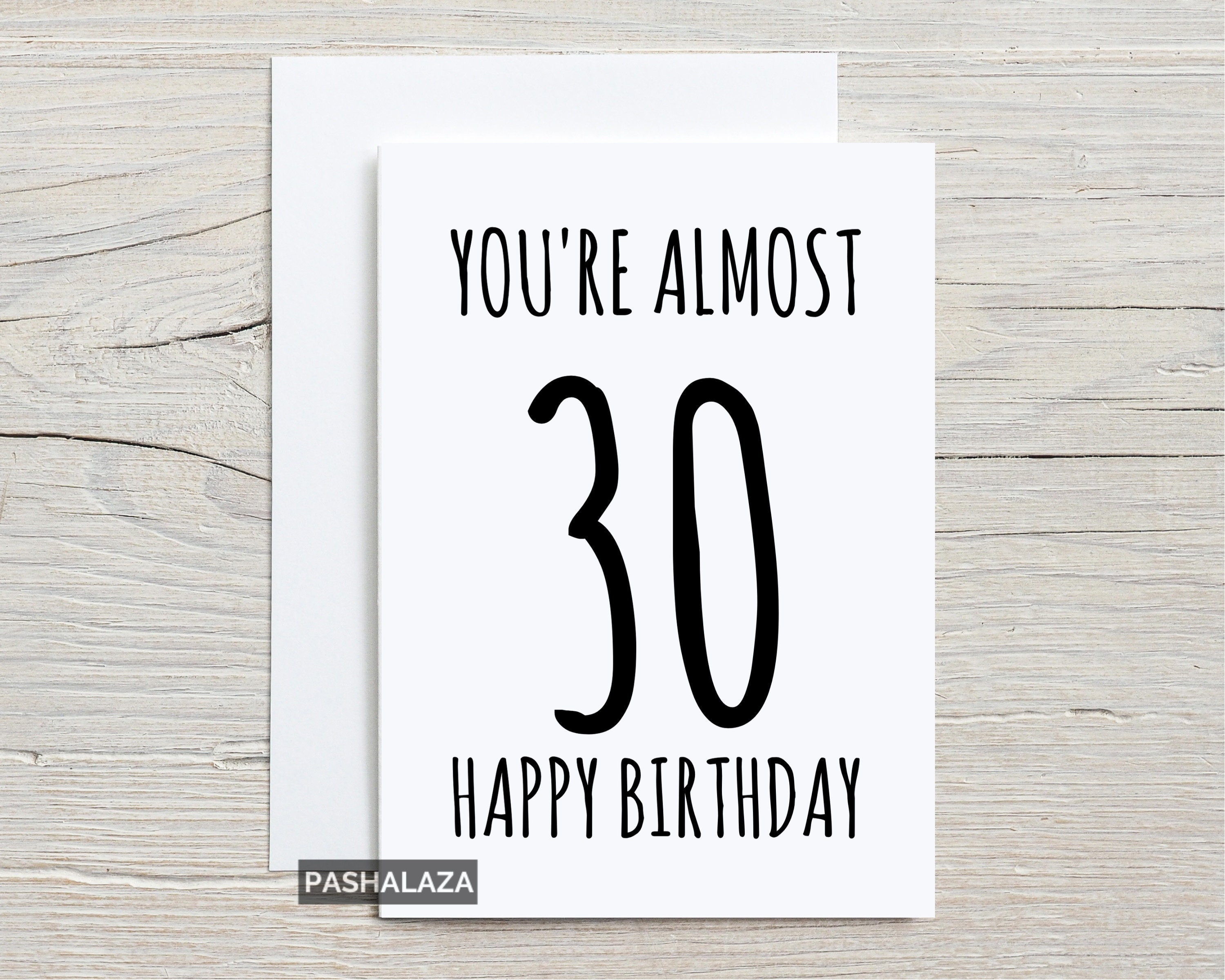 You're Almost 30 Card Funny 29th Card For Him Or Her | Etsy