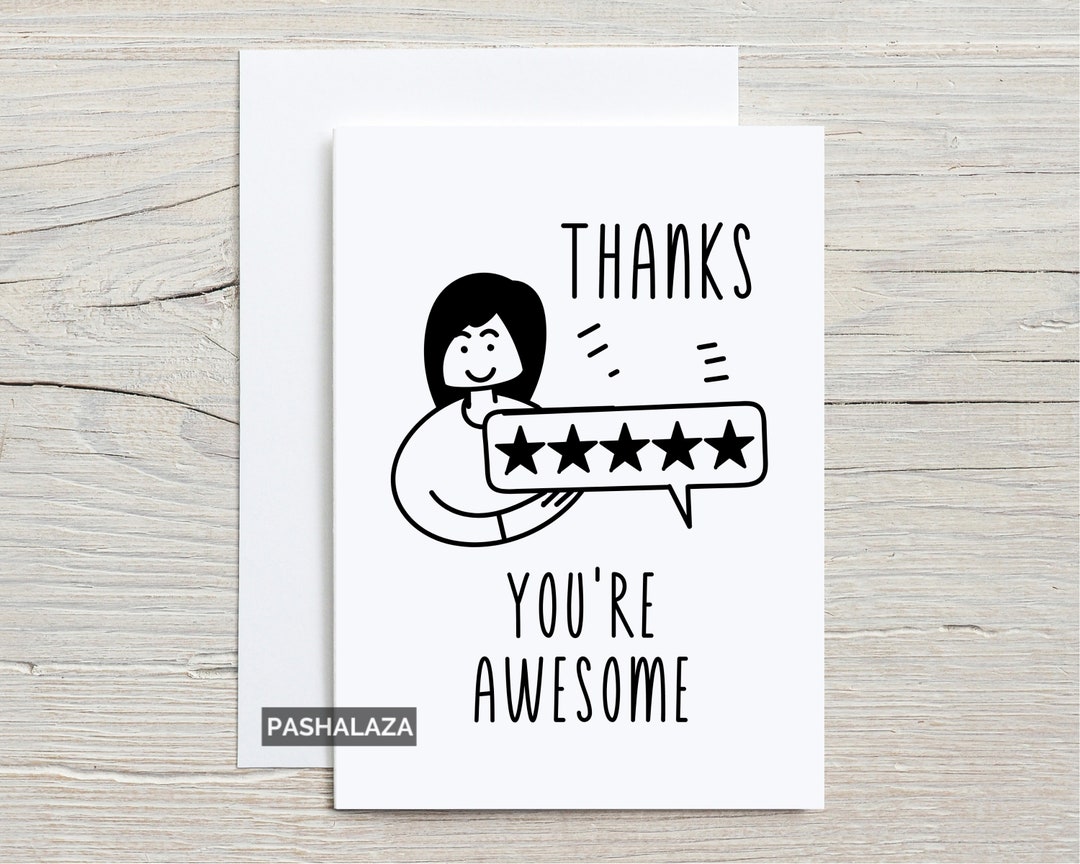 Carte de remerciement drôle carte de voeux de remerciement - Etsy France