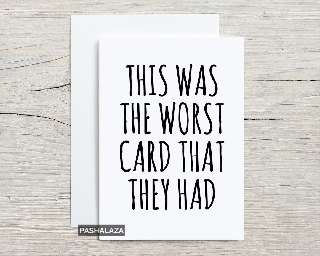 Funny Birthday Card Joke Birthday Card Friend, Birthday Card With Funny ...