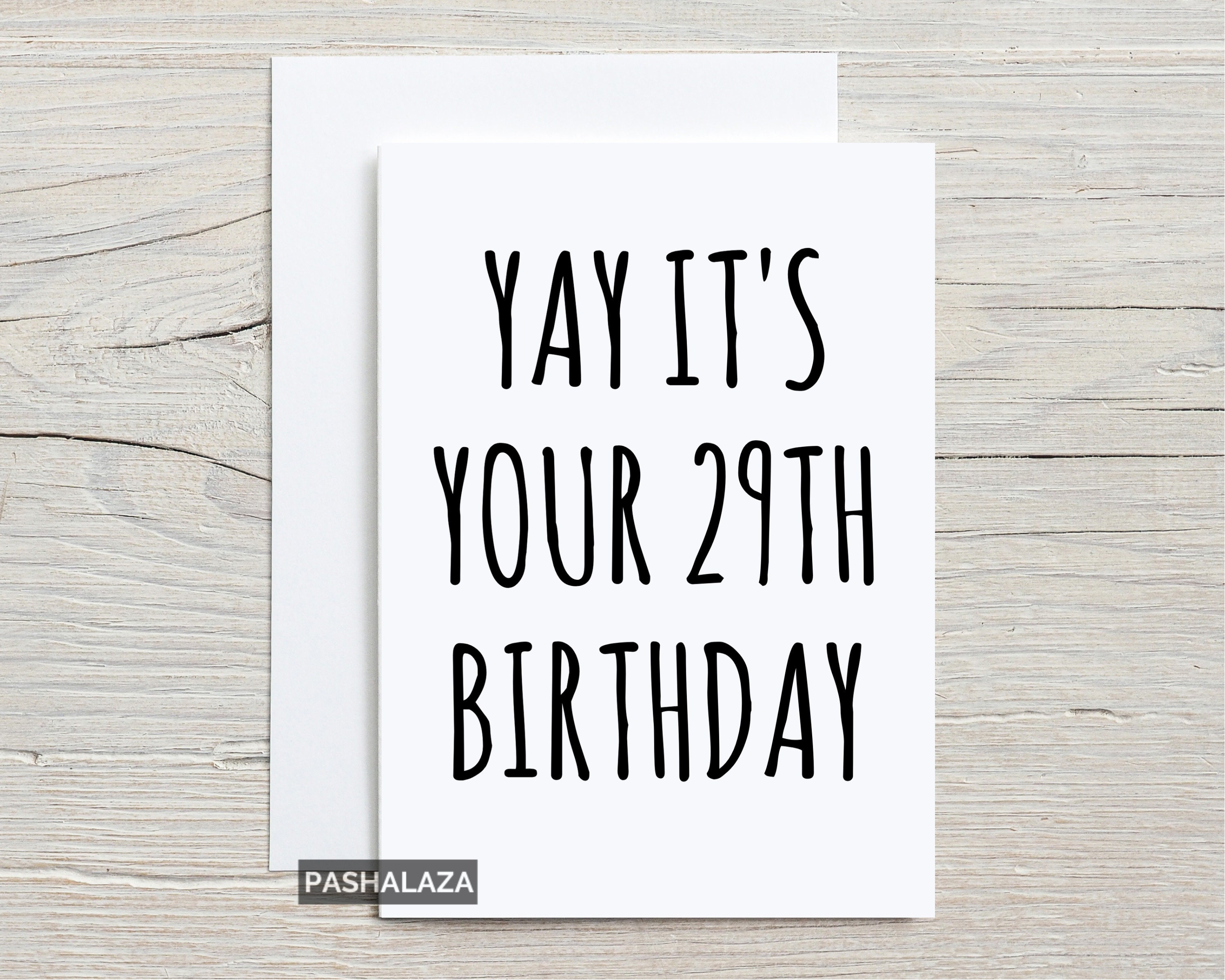 Yay It's Your 29th Birthday Funny 29th Card For Him Or | Etsy