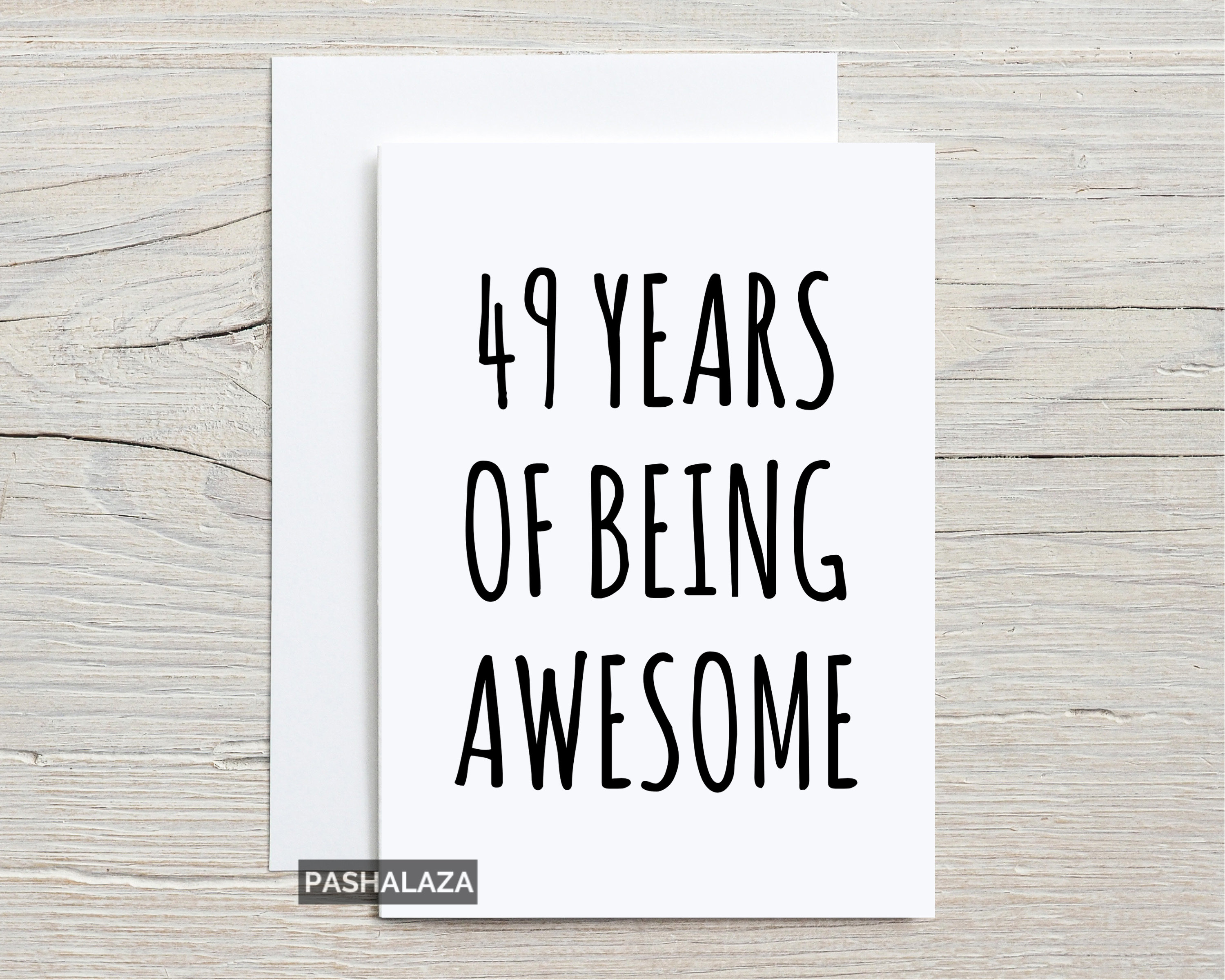 49th Birthday Card Funny Birthday Card for Him or Her 49 - Etsy UK