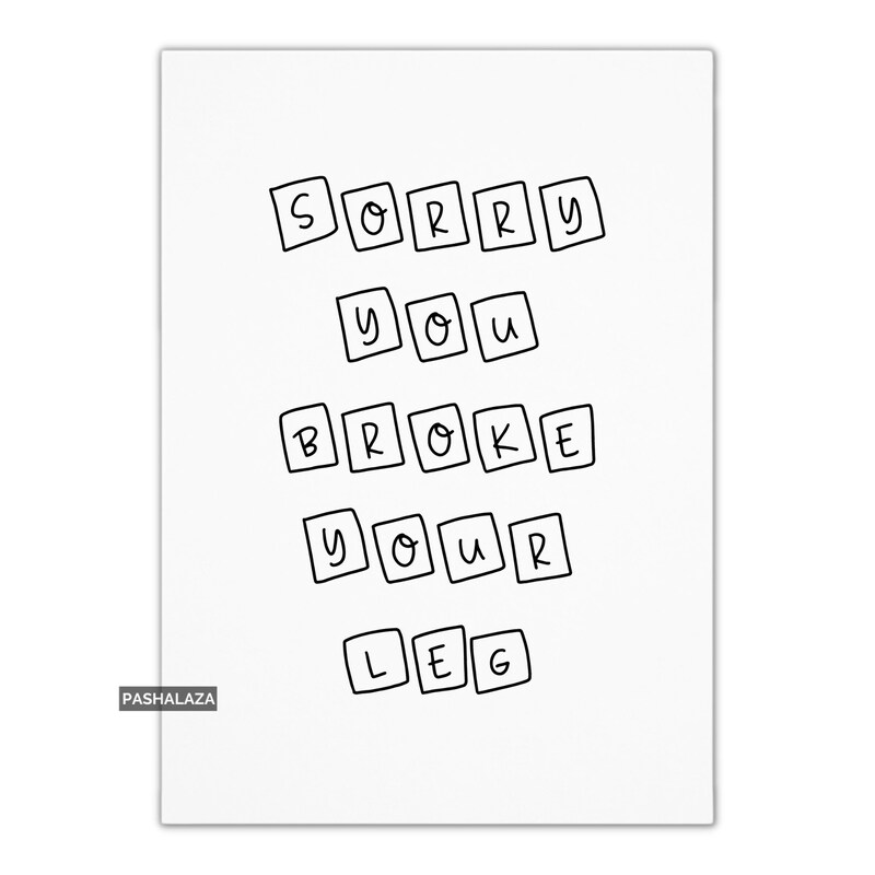 Broken Leg Card - Etsy