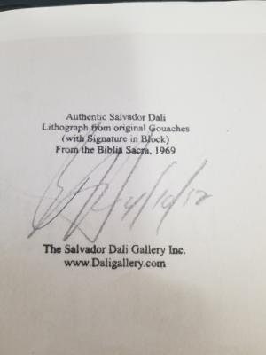Authentic Salvador Dali Signature